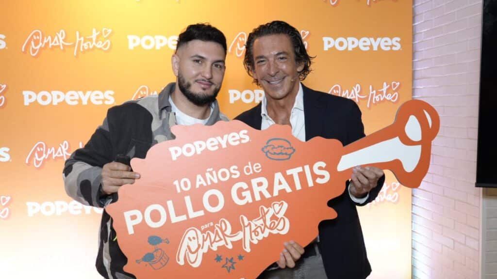 Popeyes se une a Omar Montes para acercarse a los españoles